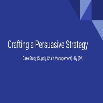 Crafting A Persuasive Strategy By Da For Rutgers Class Pdf