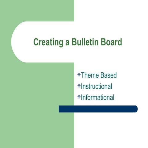 Creating a Bulletin Board | PPT
