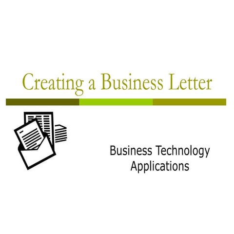 Creating a-business-letter | PPT