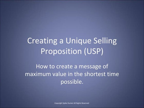 Unique selling proposition and value proposition | PPTX | Marketing and ...