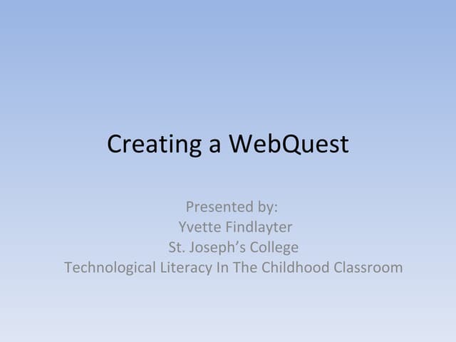 Web Quest Sample