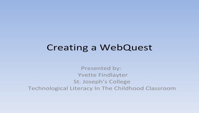 WebQuest Template | PPT