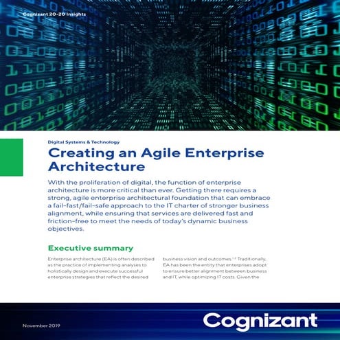 Creating an Agile Enterprise Architecture | PDF