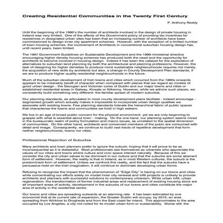 Creating Residential Communities | PPT