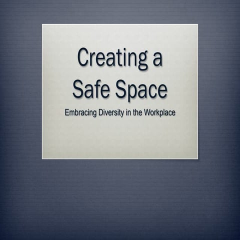 Creating Safe Space (Aisha Blake) | PPT