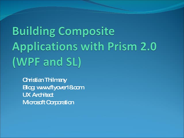 Creating Ux Applications That Target Both Silverlight And Wpf Ppt