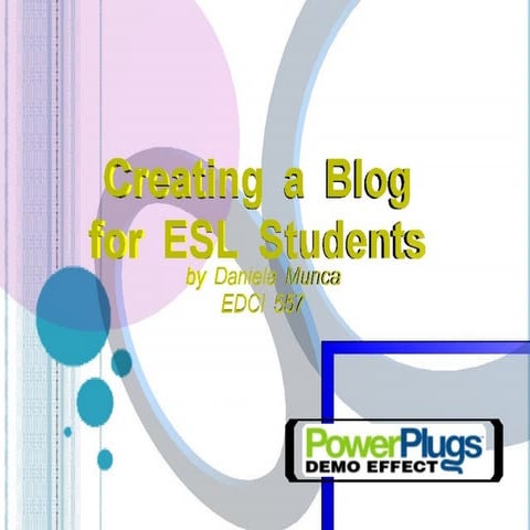 Creating A Blog Activity For Esl Students 1194994540404036 2 | PPT