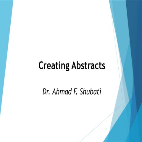 Creating Abstracts creating Abstracts sa | PPT
