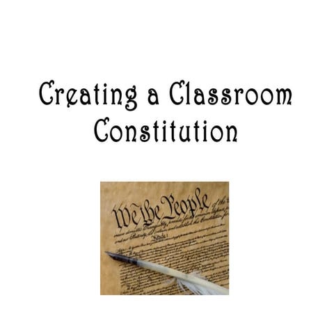 Creating a classroom constitution | PPT | Law