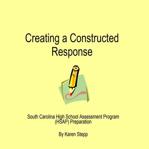 Creating a constructed response | PPT