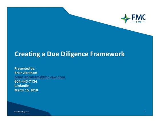 Due Diligence Checklist - Click to View | PDF