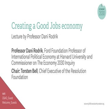 Creating a good jobs economy | PDF
