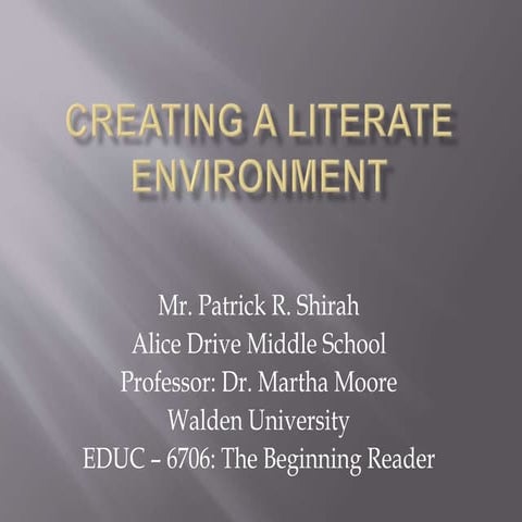 Creating a literate environment | PPT