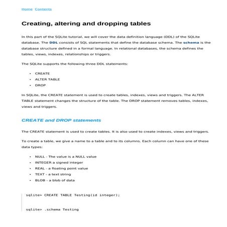 Creating Altering And Dropping Tables Pdf