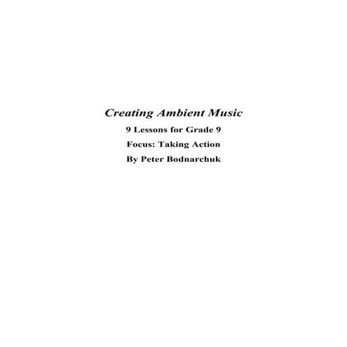 Creating Ambient Music | PDF