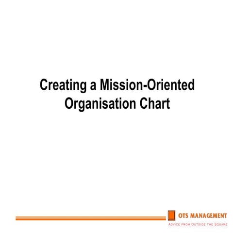 Creating A Mission Oriented Organisation Chart | PPTX