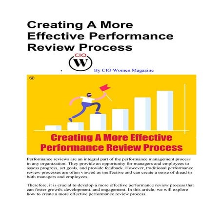 10 steps to Creating A More Effective Performance Review Process | CIO ...