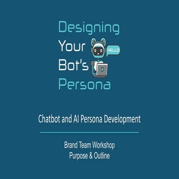 Creating an AI Chat Bot PERSONA | PPTX | Internet for Beginners | Internet