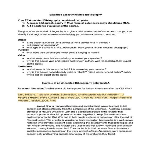 Personal Project Annotated Bibliography | PDF