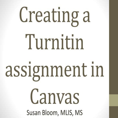 Creating an assignment in canvas | PPTX