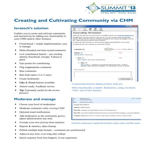 Creating and cultivating community via chm - handout letter format | PDF