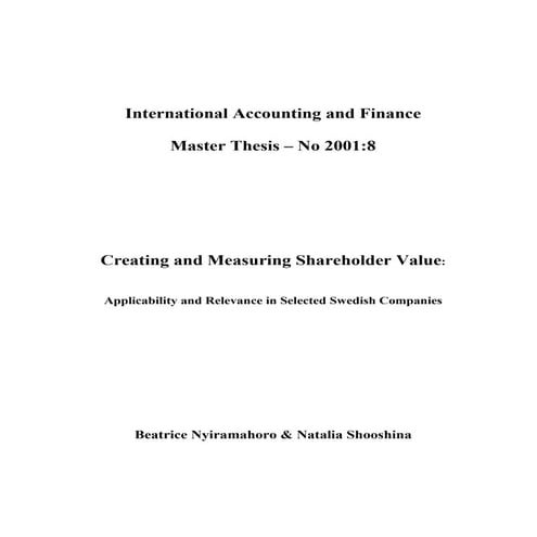 HBR Review: Managing Shareholder Value - From Top to Bottom | PPS
