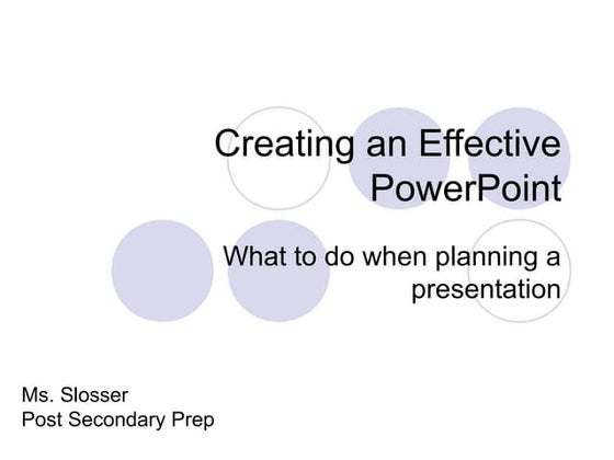 Tips for Effective Presentations | PPT