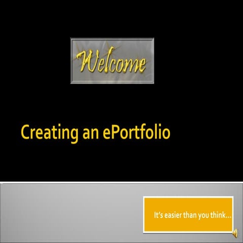 Creating An E Portfolio | PPT