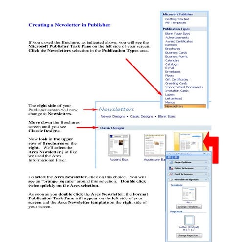Creating a newsletter in publisher | PDF | Desktop Publishing ...