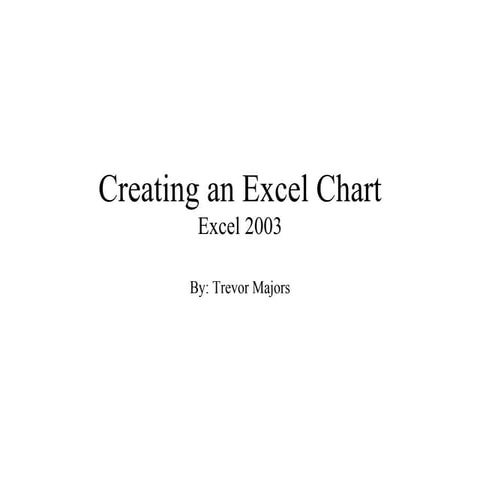 Creating an excel chart | PPT