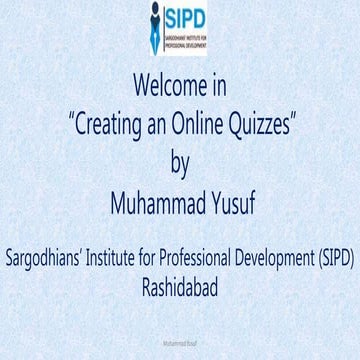 Creating an online quiz | PPT