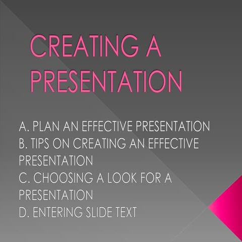 Creating A Presentation | PPT