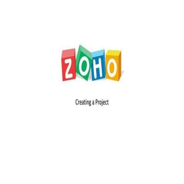 Creating a project with zoho | PPTX