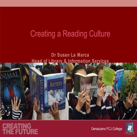 Creating a Reading Culture - Hands on Literacy conference Nov 2012 | PPT