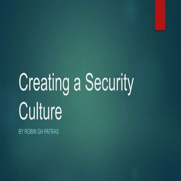 Creating a security culture 4 | PPSX