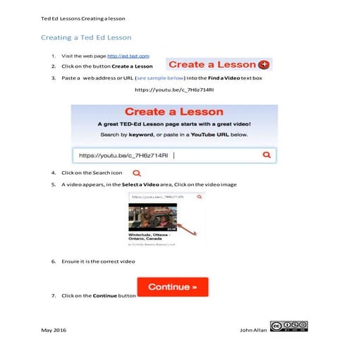 Creating a TED Ed lesson worksheet May 2017 | PDF | Internet for ...