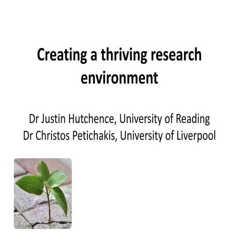 Creating a thriving research environment | PPTX