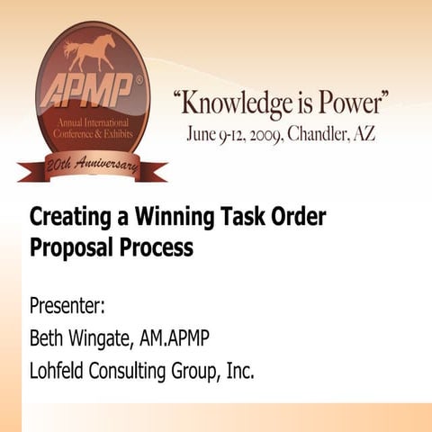 Creating a winning_to_proposal_process_-_beth_wingate_6-10-09 | PPT