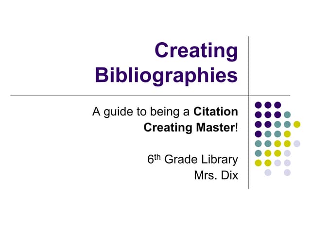 Creating Bibliographies With Bibme | PPTX