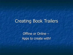 Book Trailers: How to Create Them and Capture Attention | PPT