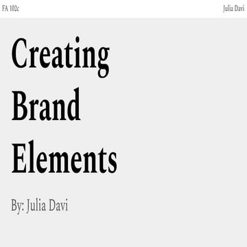 Creating brand elements | PDF