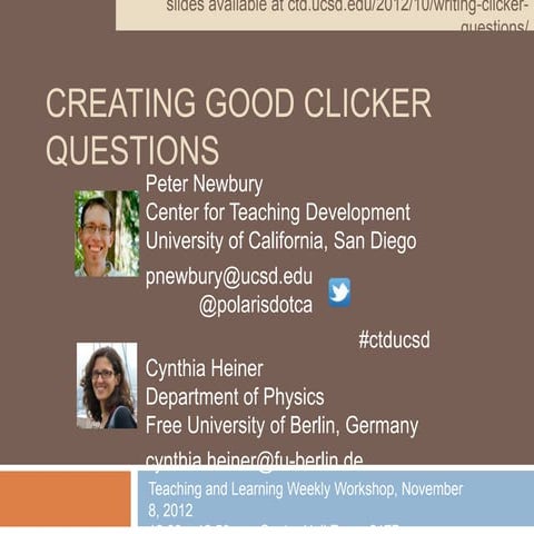 Creating clicker questions | PPT