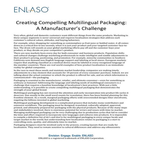 Creating Compelling Multilingual Packaging | PDF | Desktop Publishing ...