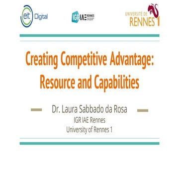Creating Competitive Advantage: Resource and Capabilities | PDF