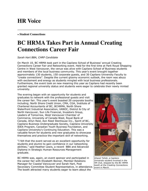 Hr Voice Capilano HRMA | PDF