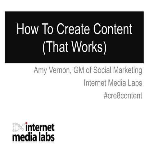 How To Create Content | PPT
