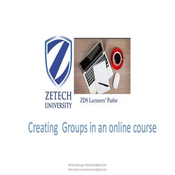 Creating course groups in a moodle course zetech digital school | PPT