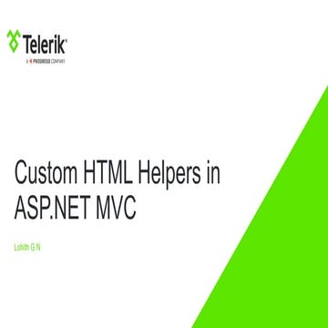 Creating Custom Html Helpers In Aspnet Mvc Ppt 