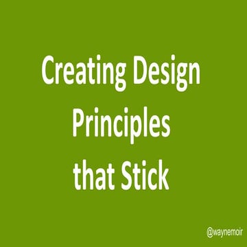 Creating design principles that stick | PDF
