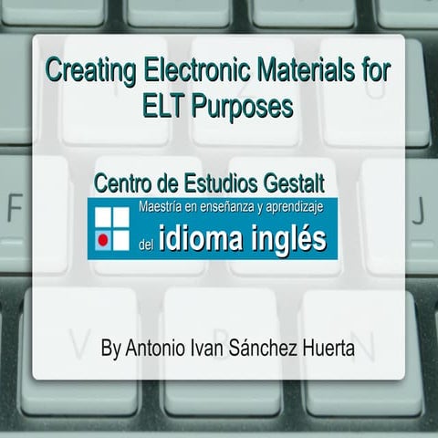Creating electronic materials for ELT purposes | PDF
